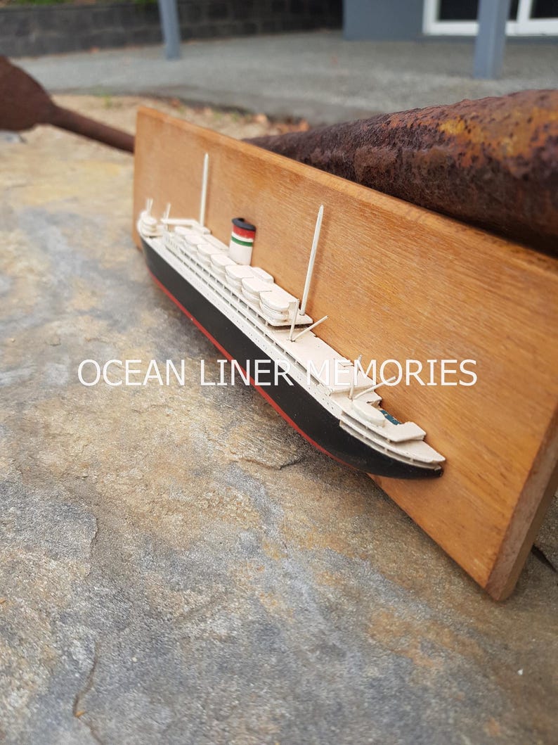 Van Ryper Model Ship Waterline Model Steamship Ocean Liner Saturnia ...