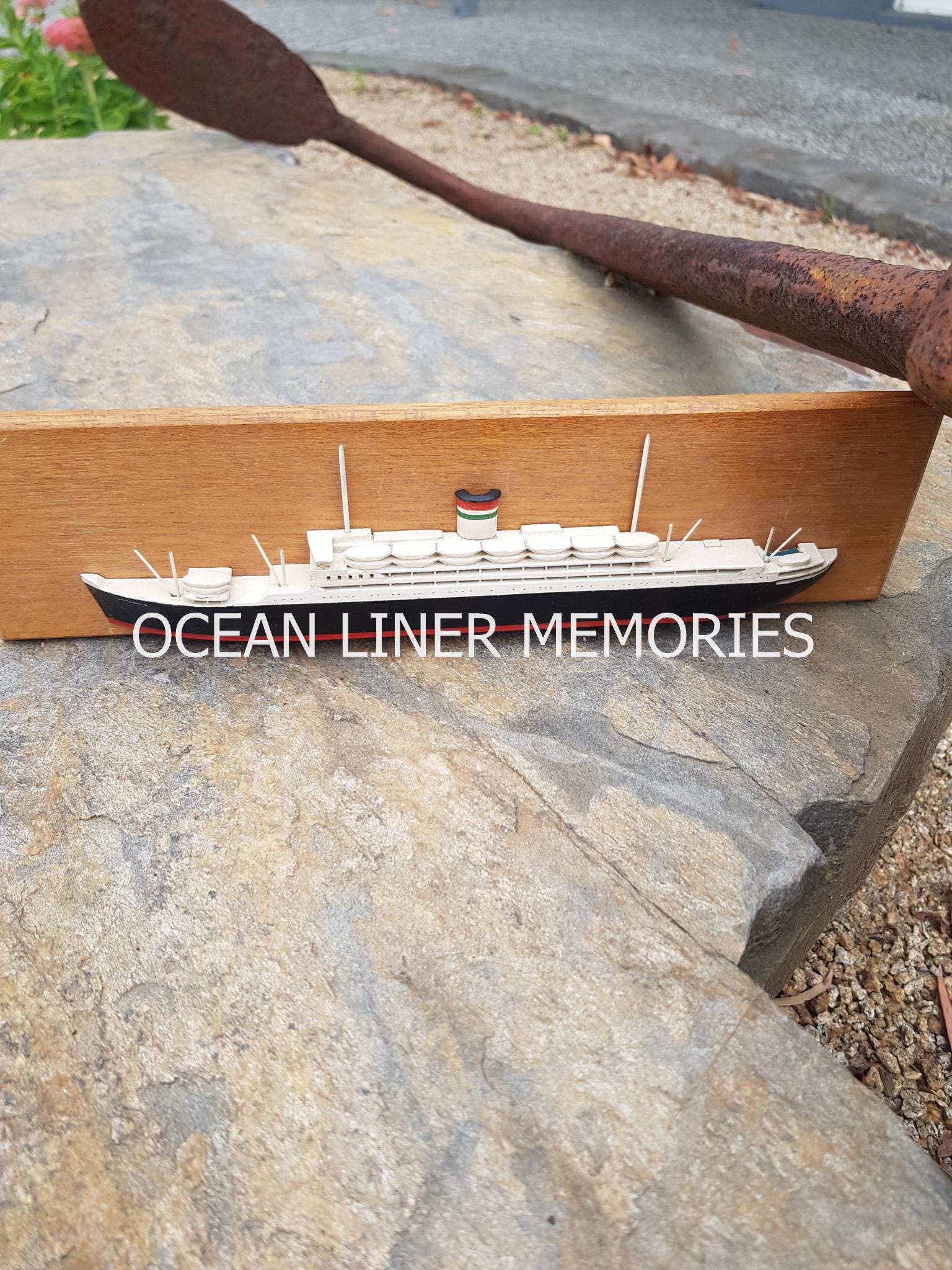 Van Ryper Model Ship Waterline Model Steamship Ocean Liner Saturnia ...