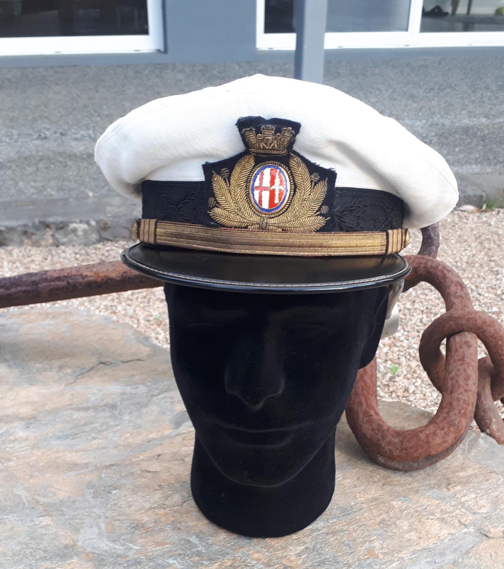 Andrea Doria Leonardo Da Vinci Era Officers Cap Enamel Italia Line ...