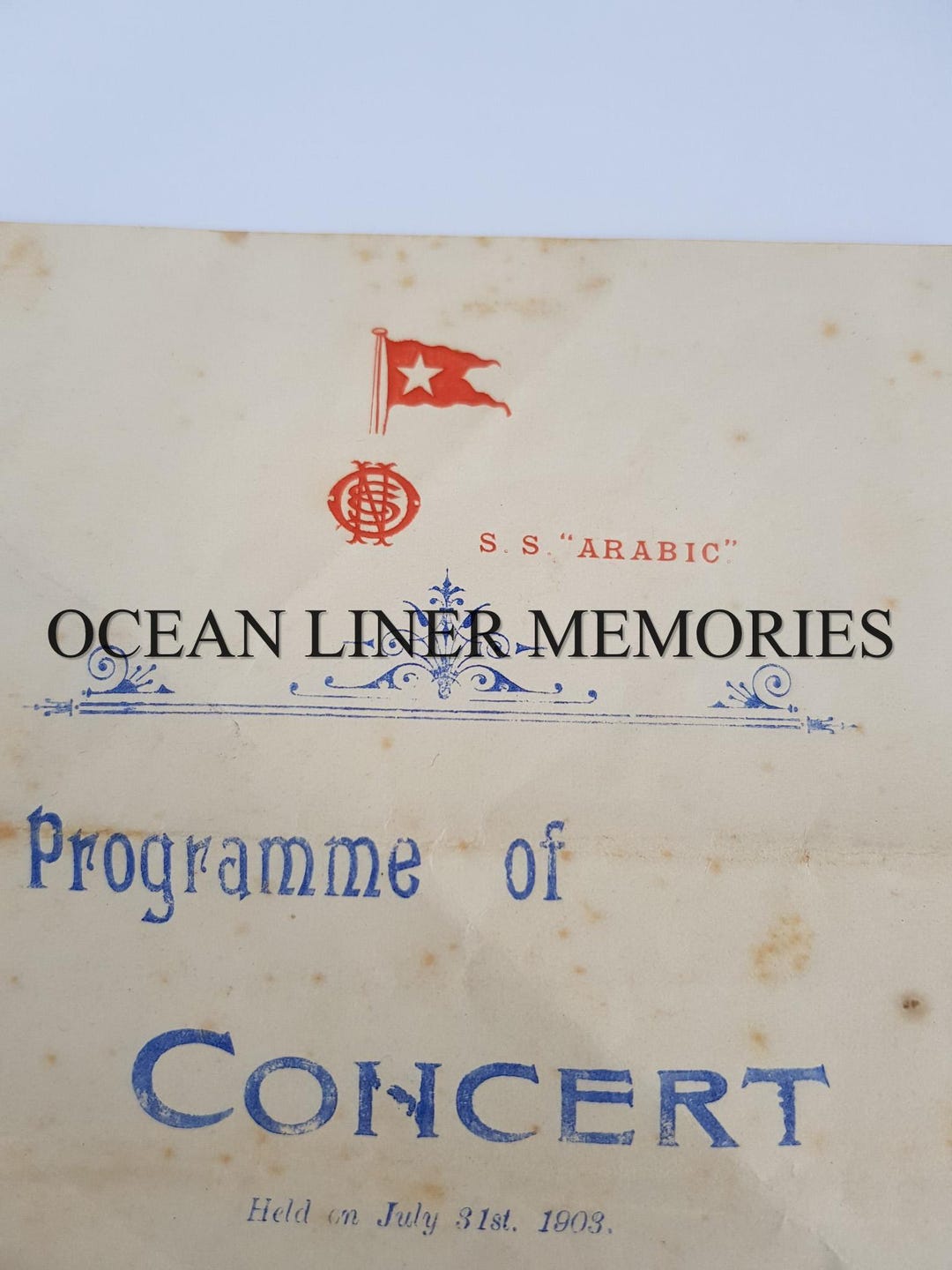 Ocean Liner Steamship White Star Line 1903 Rare Shipping Line - Etsy