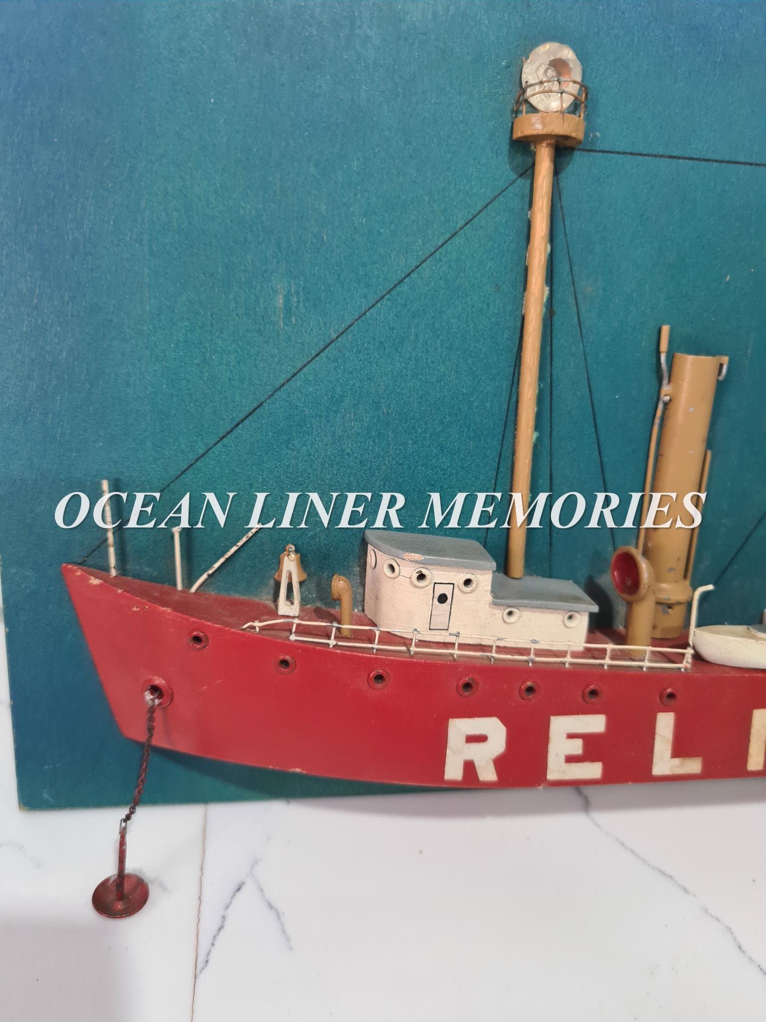 Van Ryper Model Ship Steamship Ocean Liner Relief Ship Rare Light ...