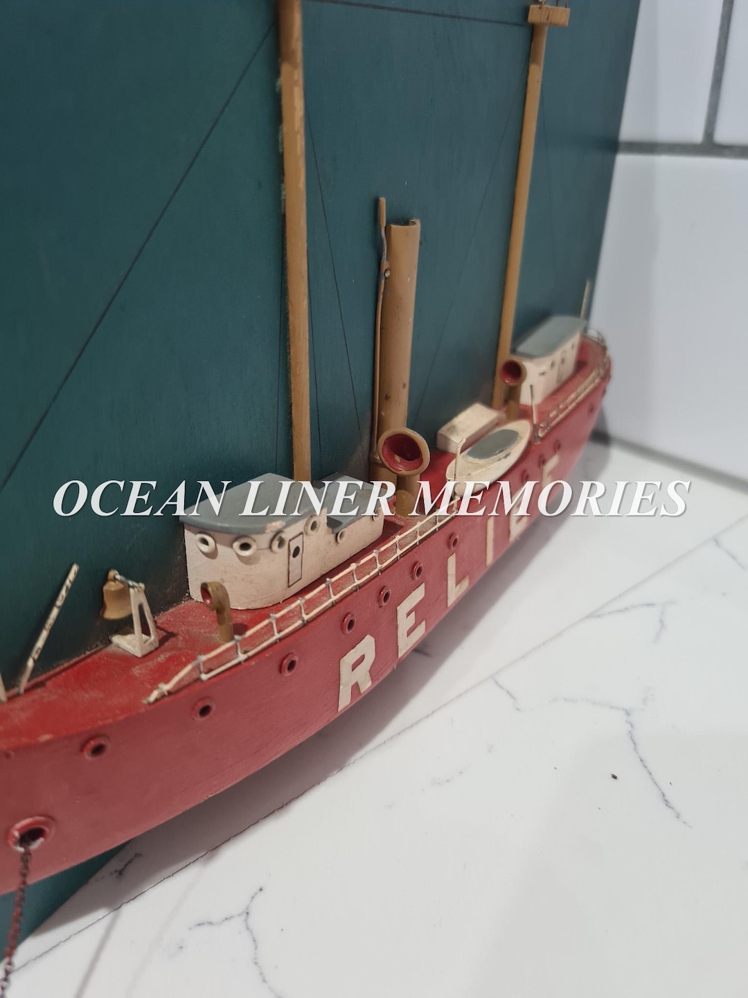 Van Ryper Model Ship Steamship Ocean Liner Relief Ship Rare Light ...