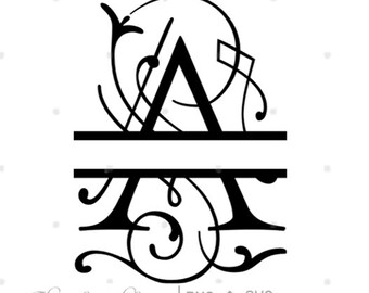 Letter A Split Monogram - Etsy