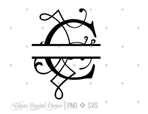 Letter C Monogram Monogram Split Alphabet Monogram Split | Etsy