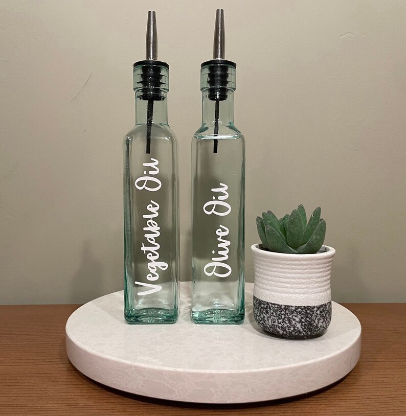 Custom Oil Bottle Labels | Minimalist Kitchen Organization Decals - Etsy