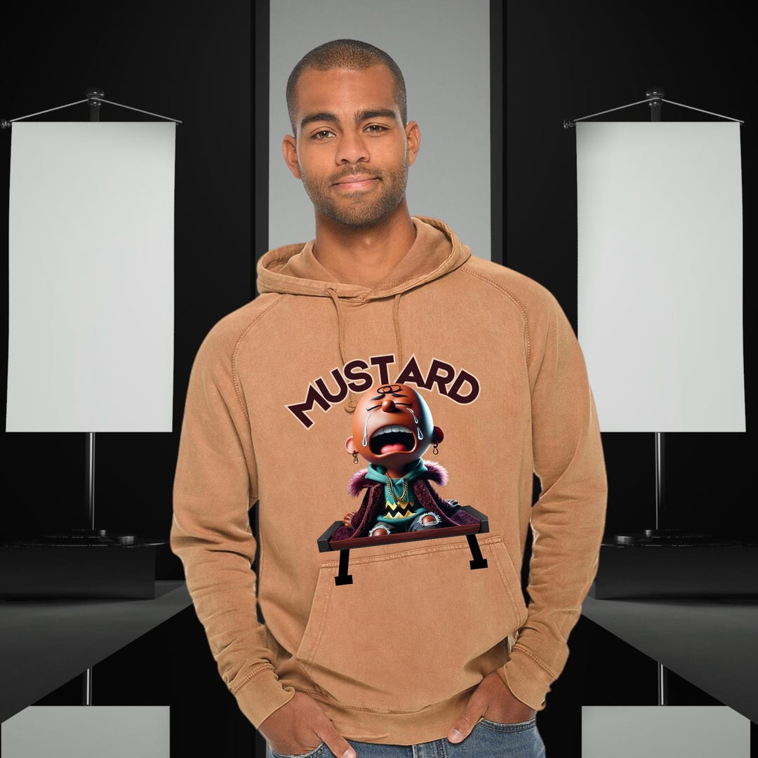 Full Color Charlie Brown Inspired Streetwear Hoodie | "mustard"| Hip ...