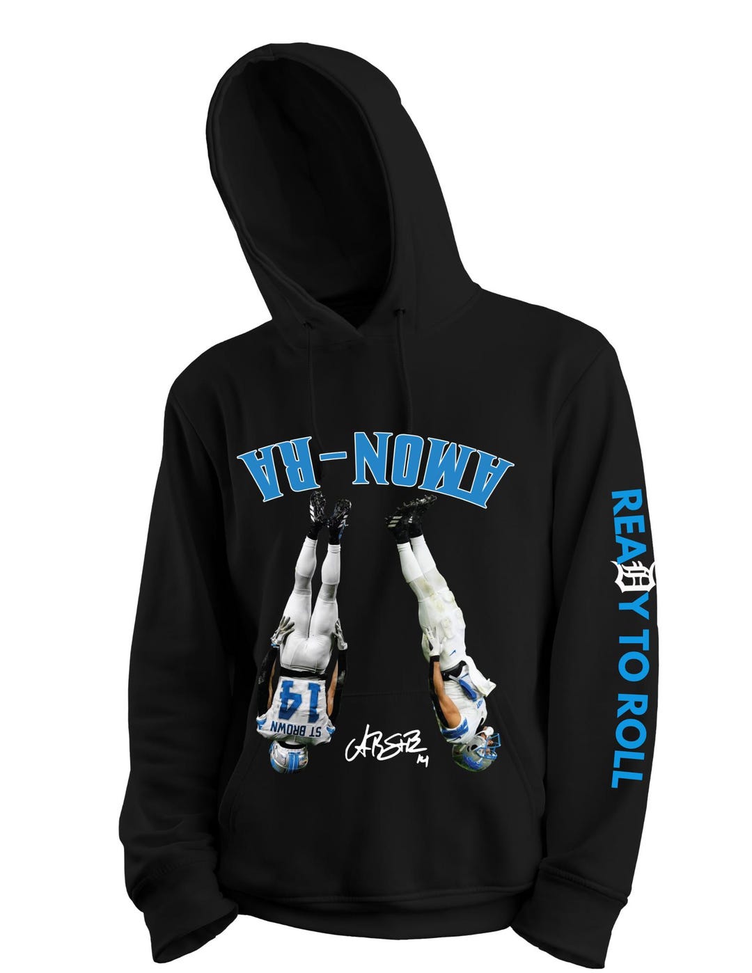 Amon-ra Ready to Roll Hoodie |NFL Shirts | Lions Football T Shirt ...