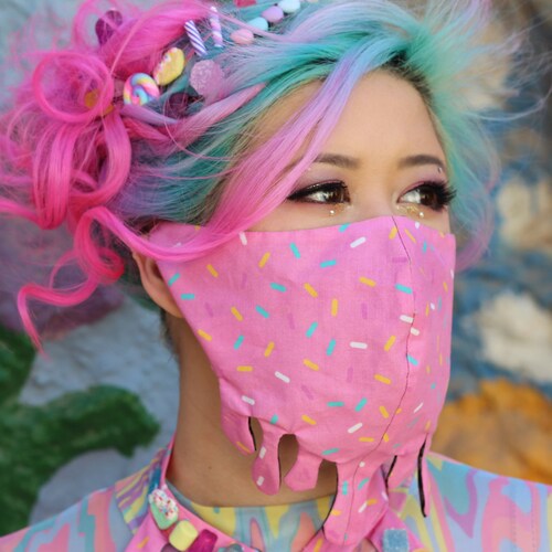 Ice Cream Drip Mask reversible - Etsy