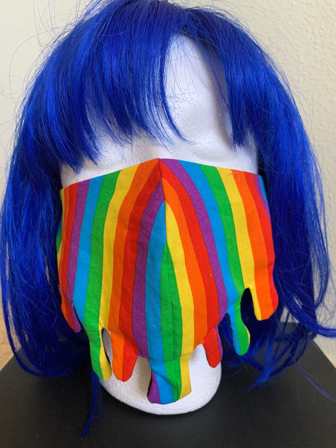 Rainbow Drip Face Mask reversible Pride Flag | Etsy