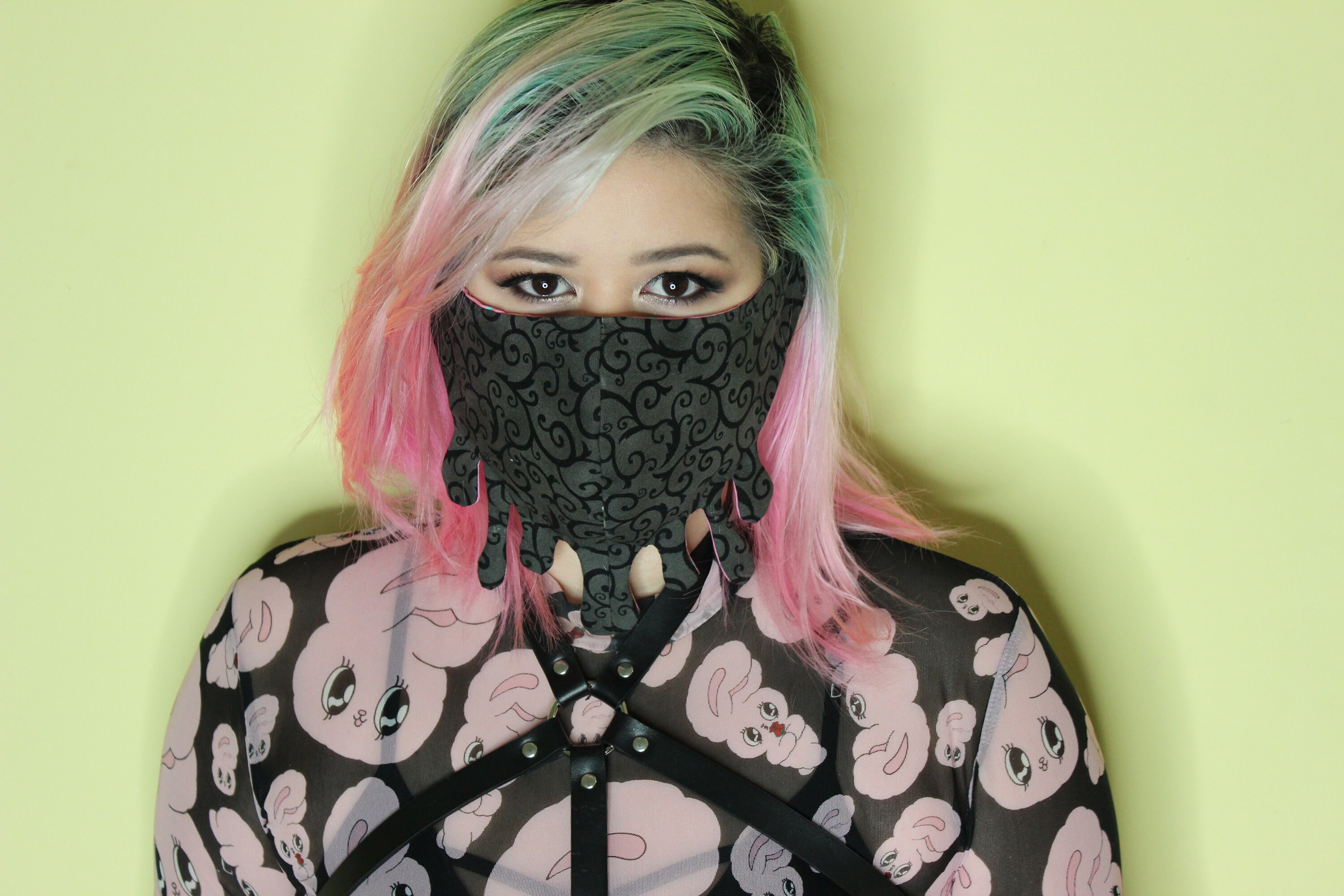 Ice Cream Drip Mask reversible - Etsy