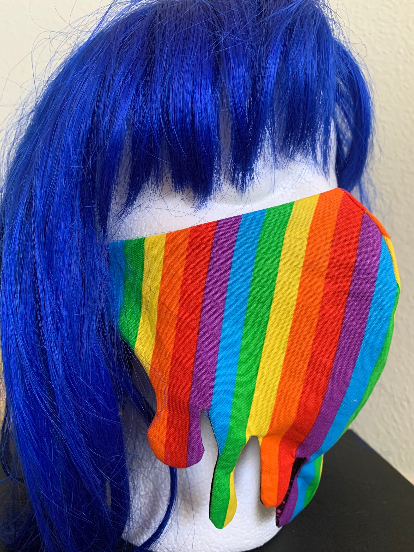 Rainbow Drip Face Mask reversible Pride Flag | Etsy