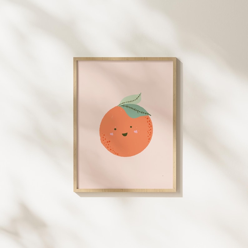 Set of 2 Nursery Fruit Posters, Fruit Wall Art, Lemon and Orange Print ...