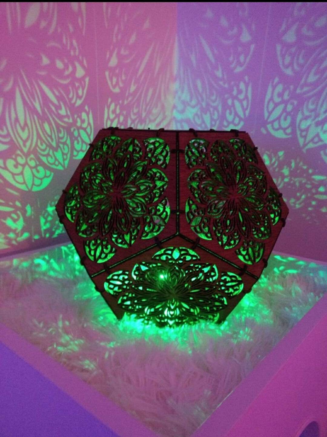 12 Sided Shadow Lamp Mandala Design Creates Beautiful Art | Etsy