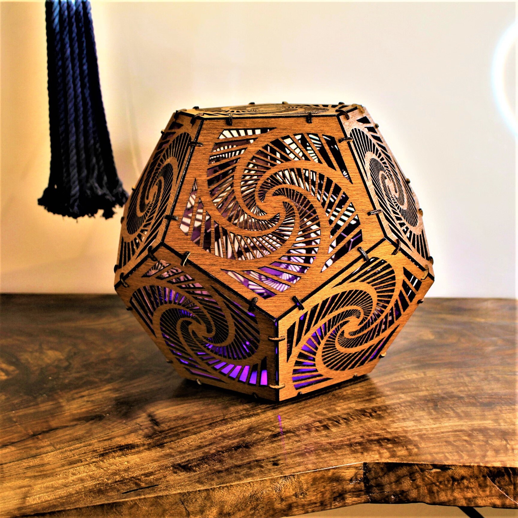 12 Sided Shadow Lamp Geometric Design Creates Beautiful Art | Etsy