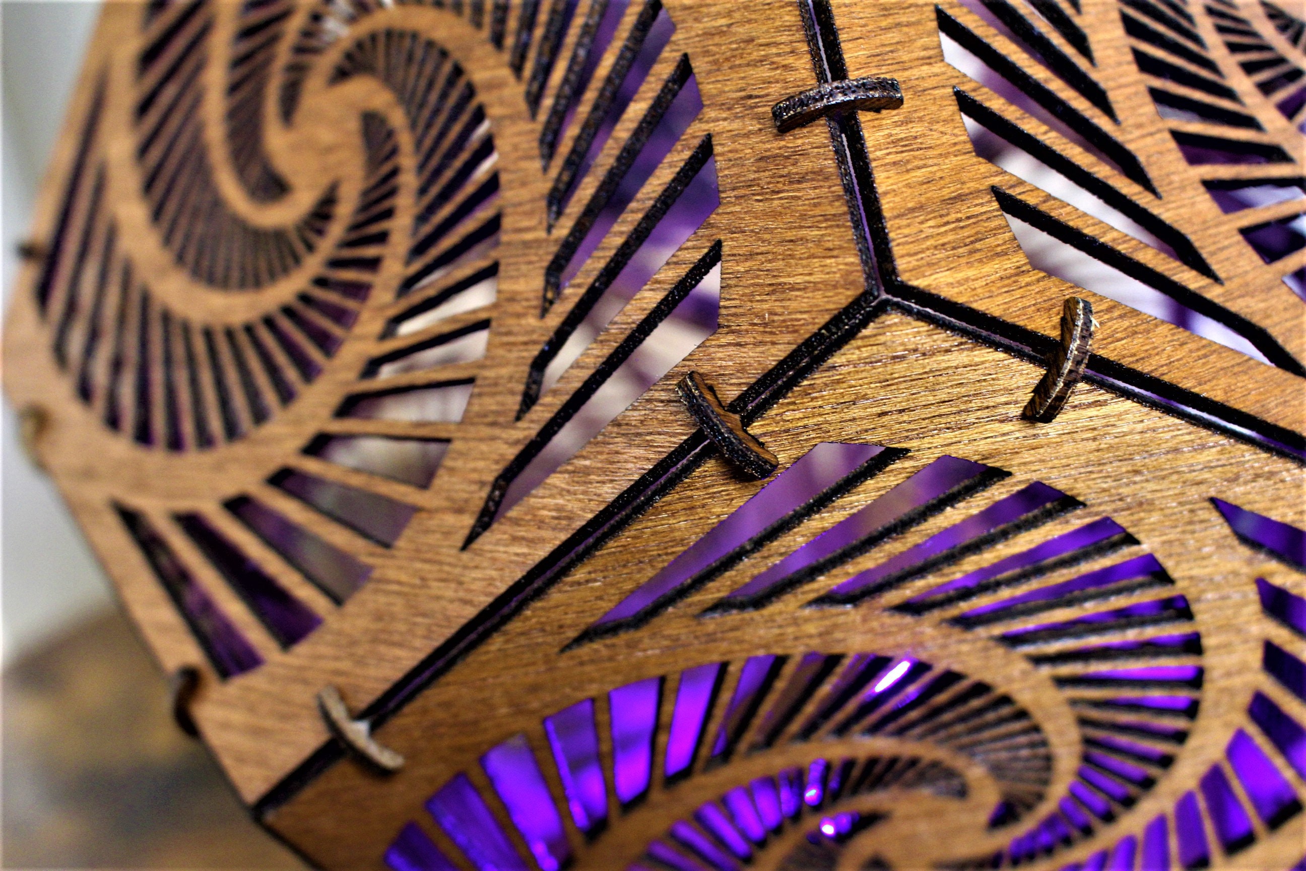 12 Sided Shadow Lamp Geometric Design Creates Beautiful Art | Etsy