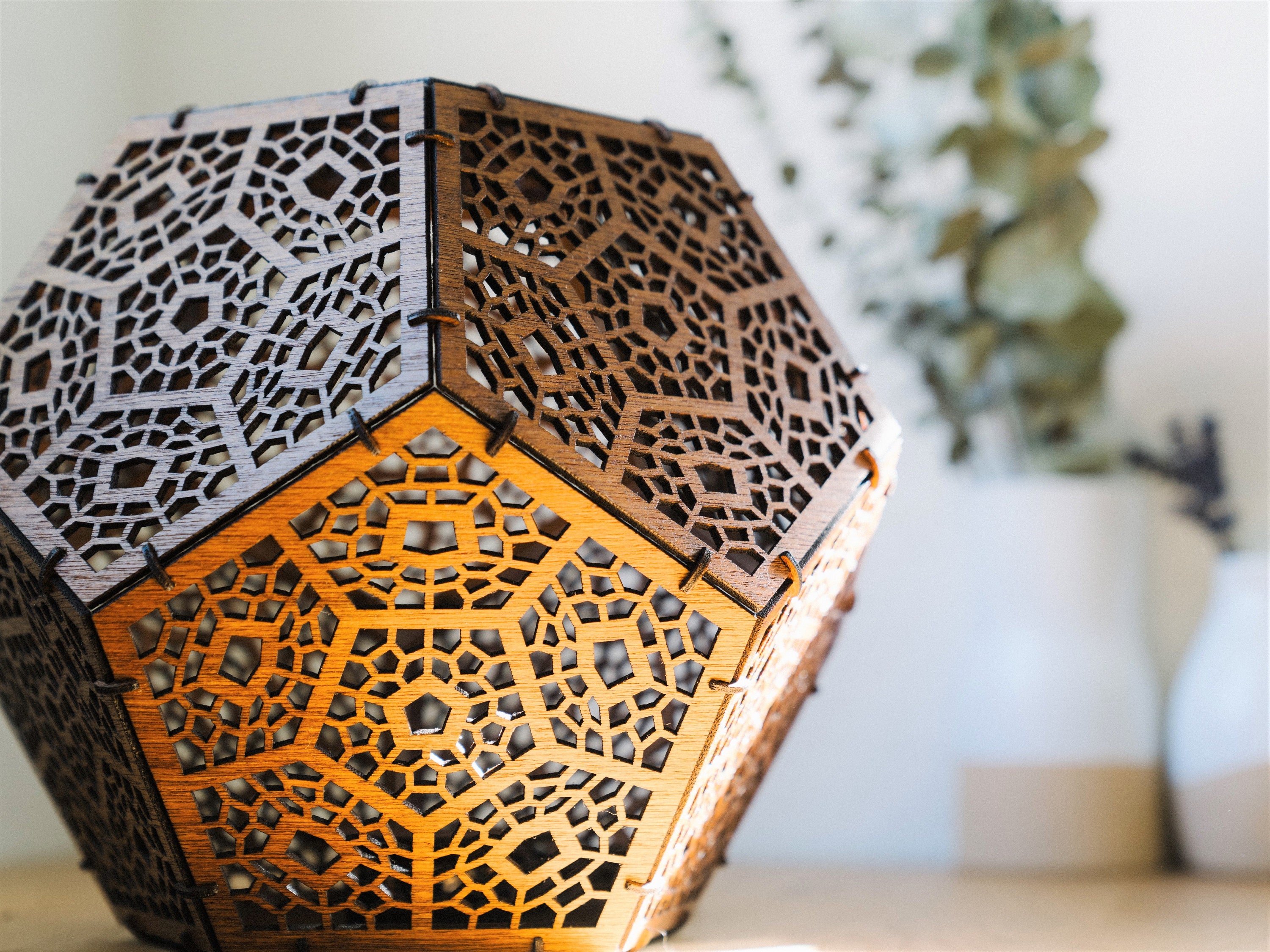 12 Sided Shadow Lamp Creates Beautiful Art For Any Room | Etsy