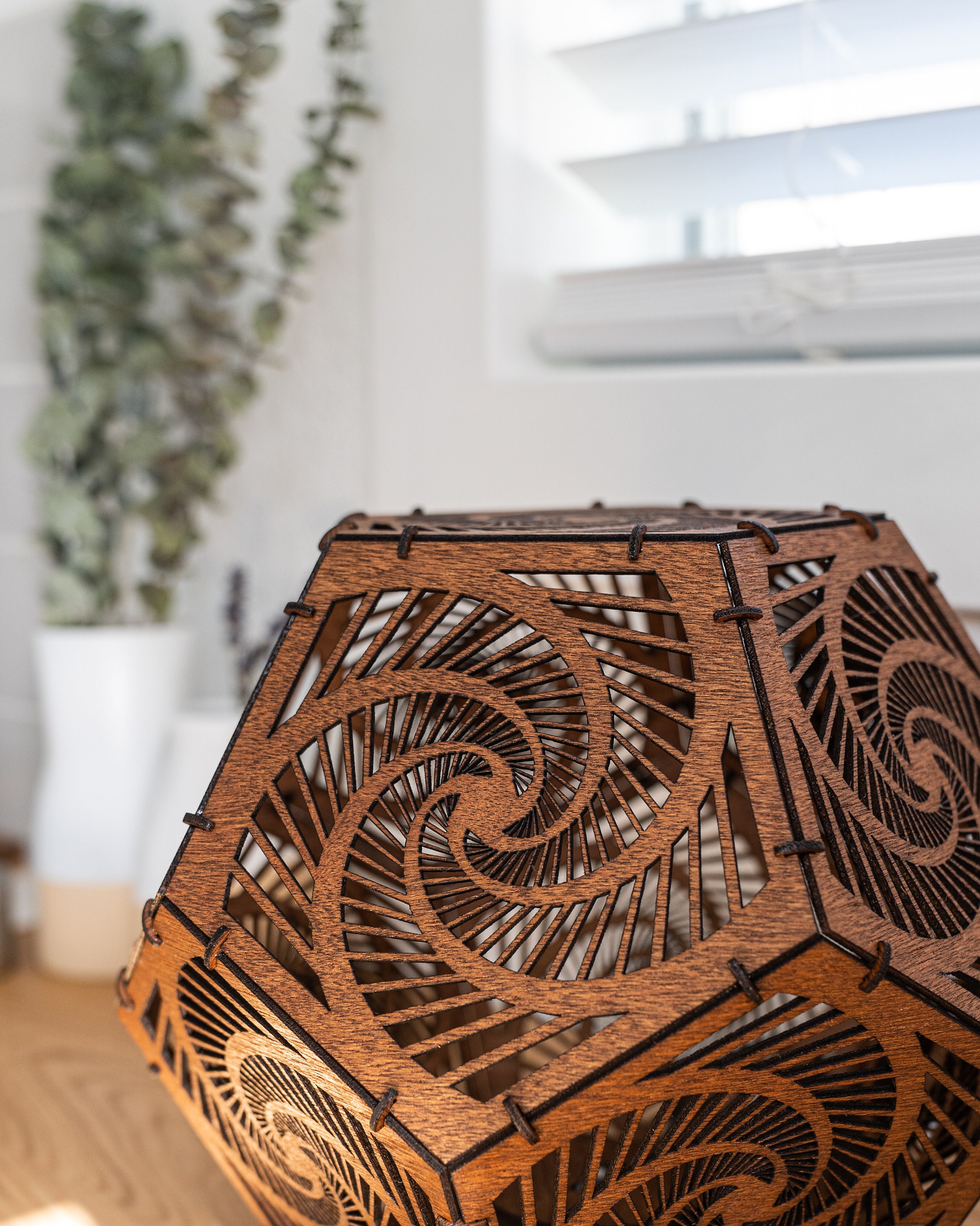 12 Sided Shadow Lamp Geometric Design Creates Beautiful Art | Etsy