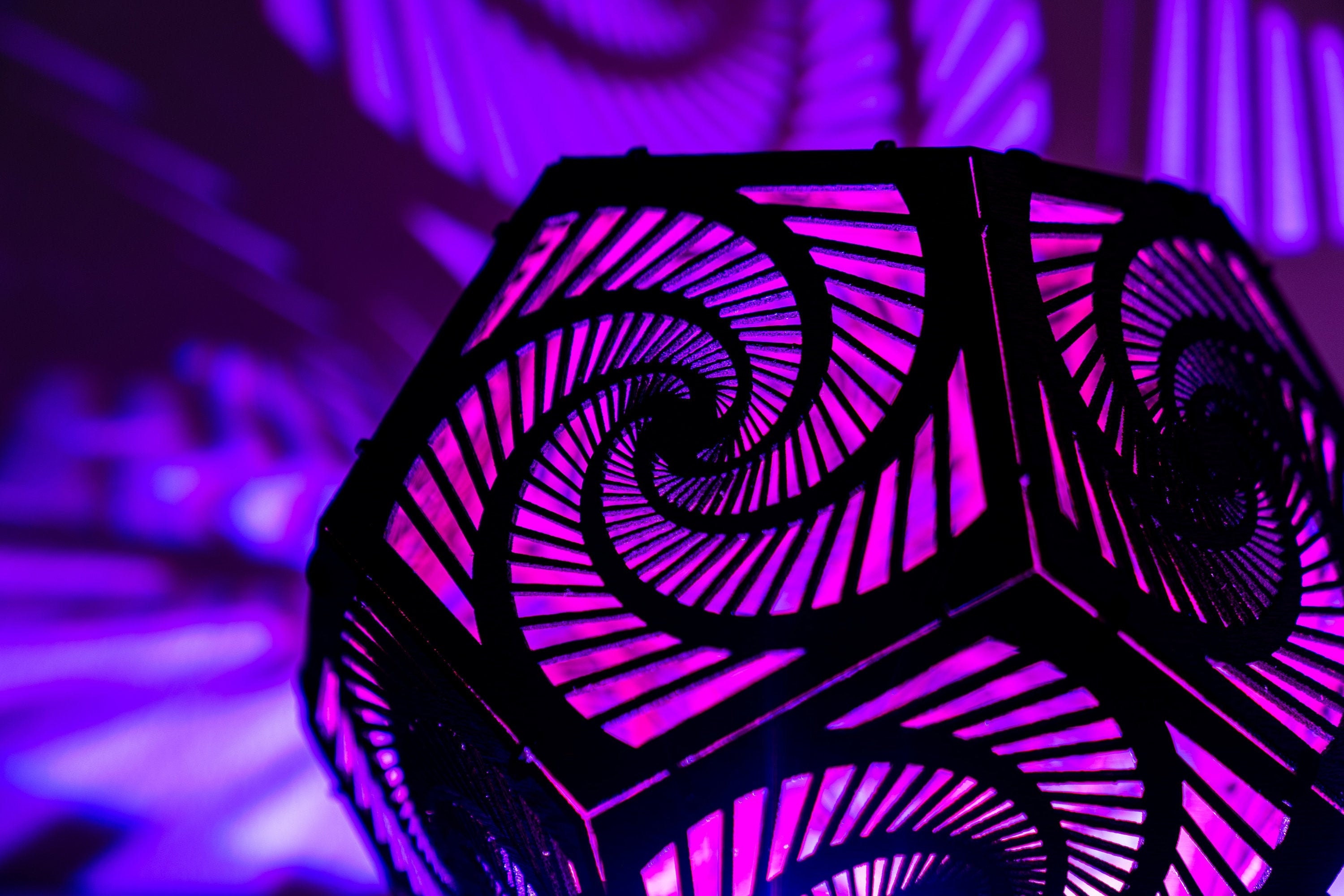 12 Sided Shadow Lamp Geometric Design Creates Beautiful Art | Etsy