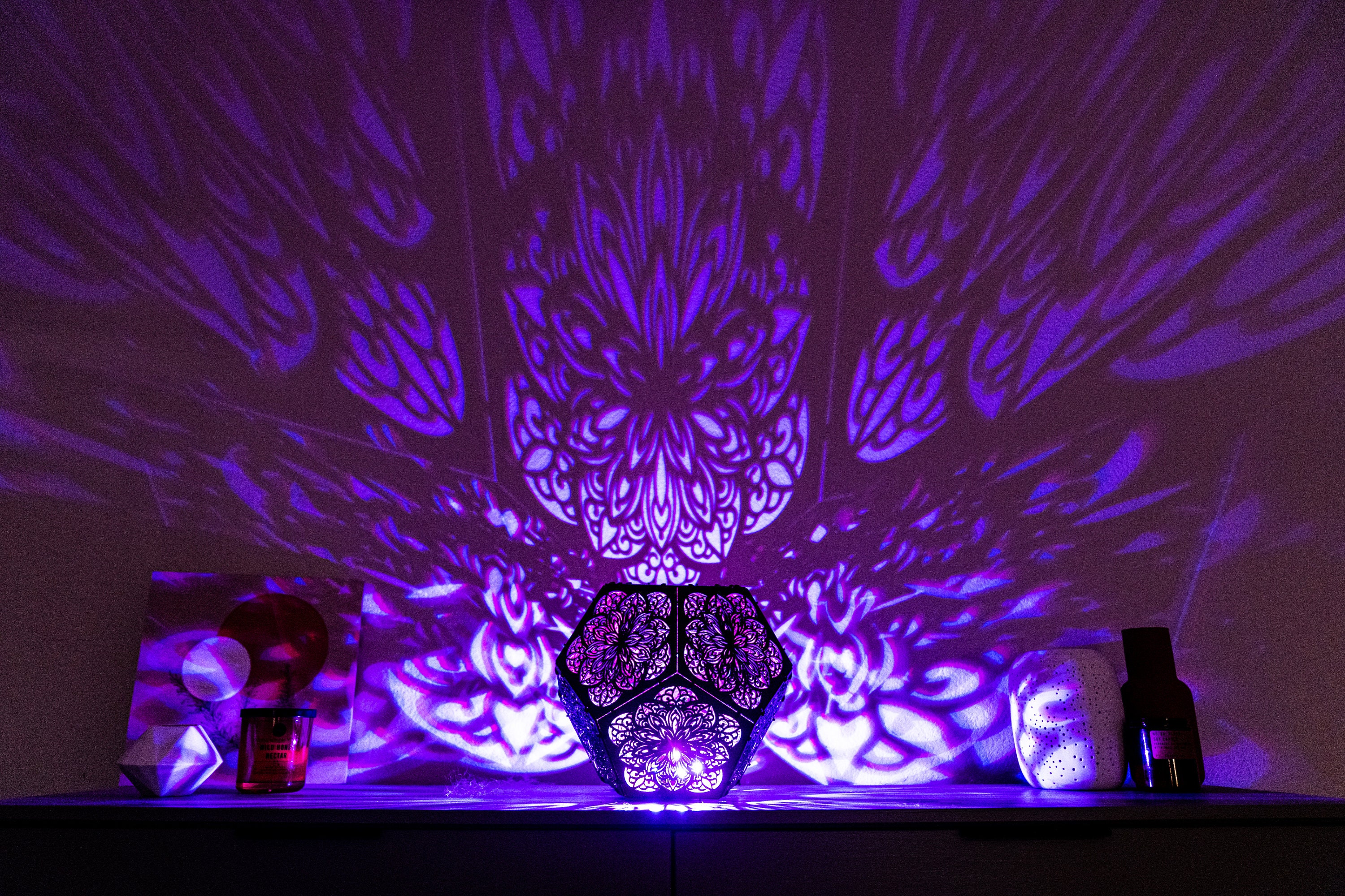 12 Sided Shadow Lamp Mandala Design Creates Beautiful Art | Etsy