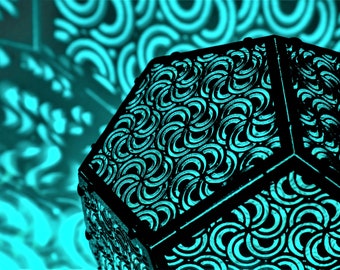 12 Sided Shadow Lamp, Mandala Design, Creates Beautiful Art for Any ...