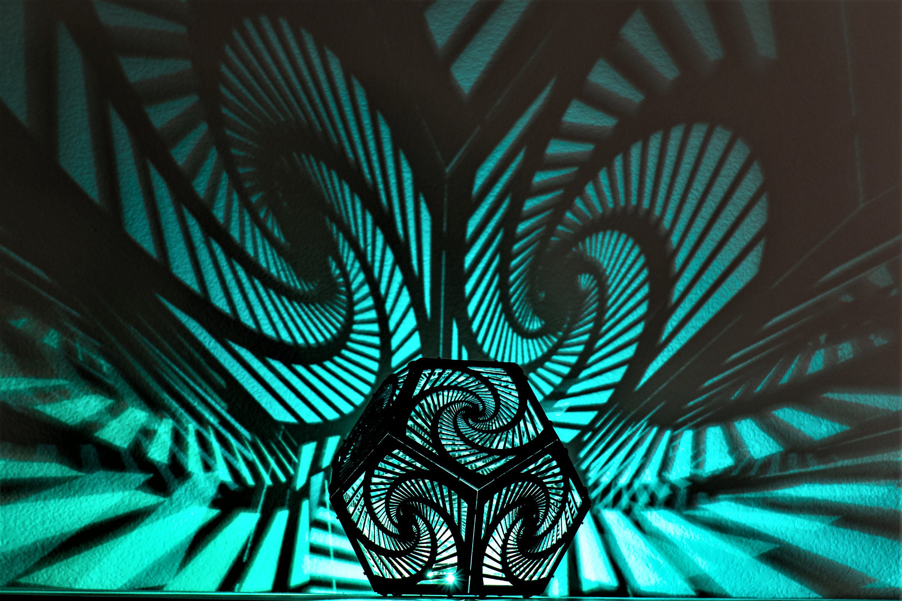 12 Sided Shadow Lamp Geometric Design Creates Beautiful Art | Etsy