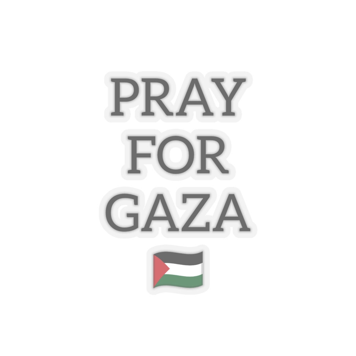 Pray for Gaza, Free Palestine Flag Sticker I Stand With Gaza Kiss-cut ...