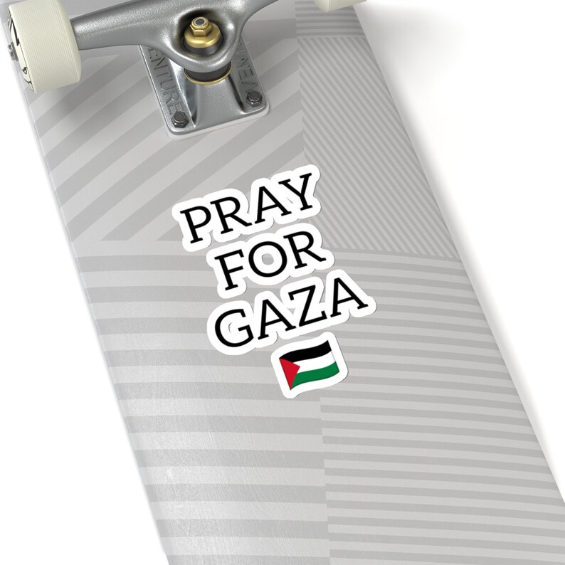 Pray for Gaza, Free Palestine Flag Sticker I Stand With Gaza Kiss-cut ...