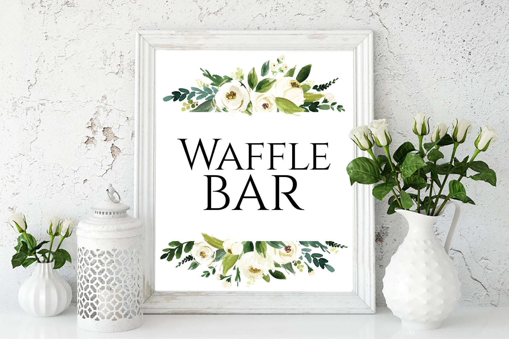 Printable Waffle Bar Sign Elegant Waffle Bar Sign Waffle | Etsy