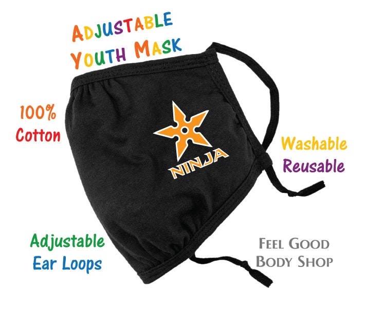 Youth Child Adjustable Face Mask Ninja Face Mask Ninja - Etsy
