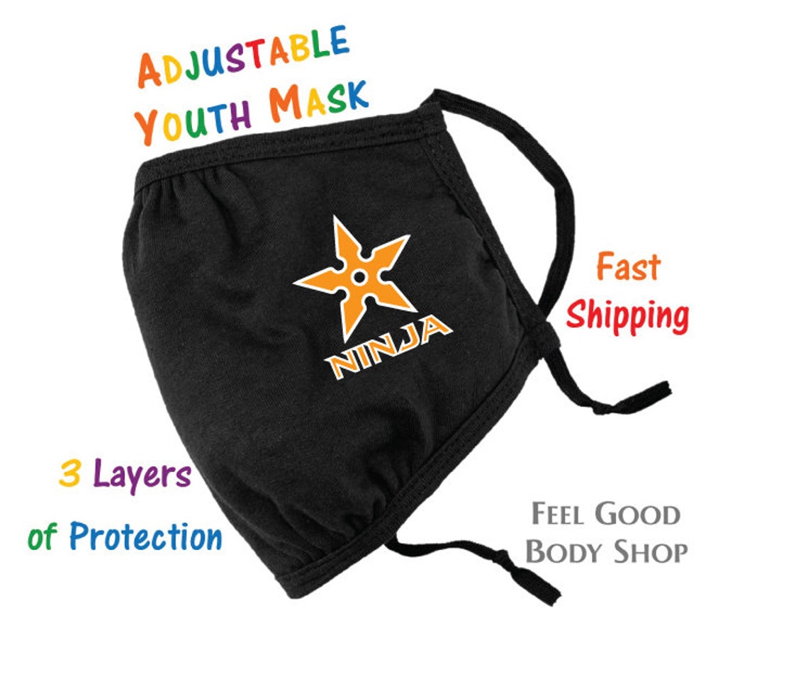 Youth Child Adjustable Face Mask Ninja Face Mask Ninja - Etsy