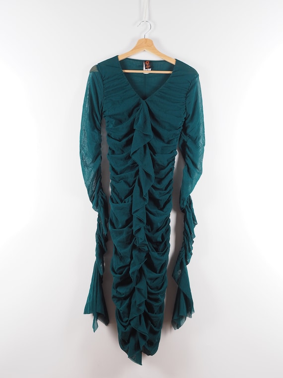Jean Paul Gaultier Vintage Soleil Green Long Mesh Eve… - Gem