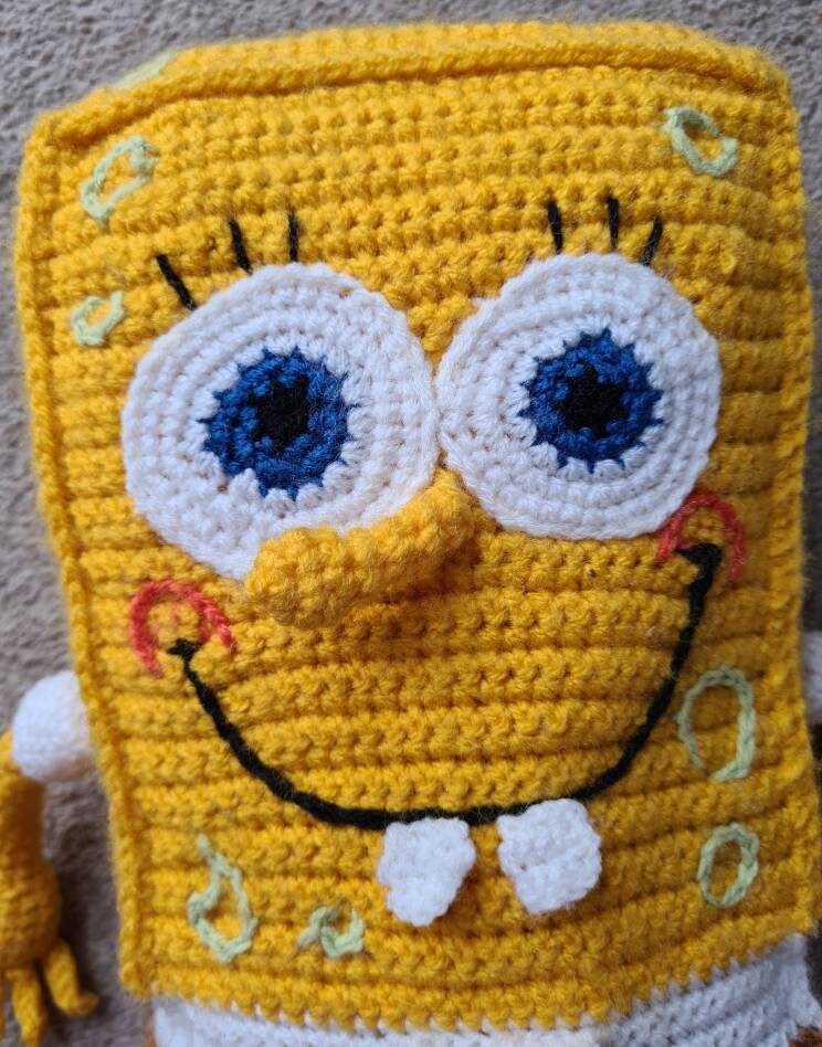 Spongebob Squarepants Soft Toy, Hand Made Toy, Spongebob Crochet ...