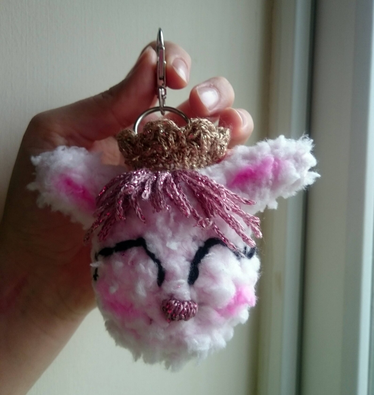 Bunny Princes Crochet Keychain Rabit Keychain Amigurumi - Etsy