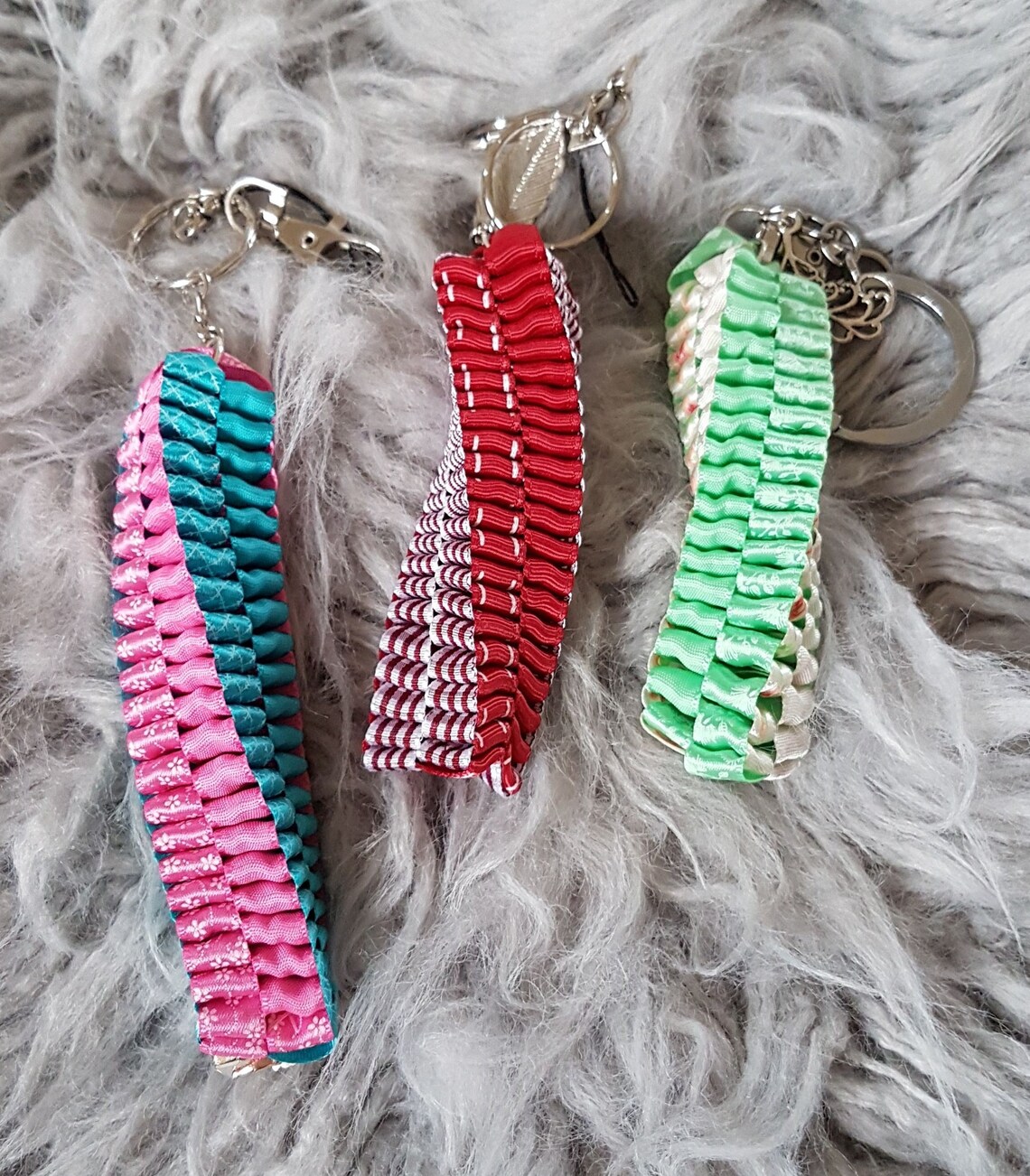 Box Braid Key Chain Key Loop Ribbon Key Chain | Etsy