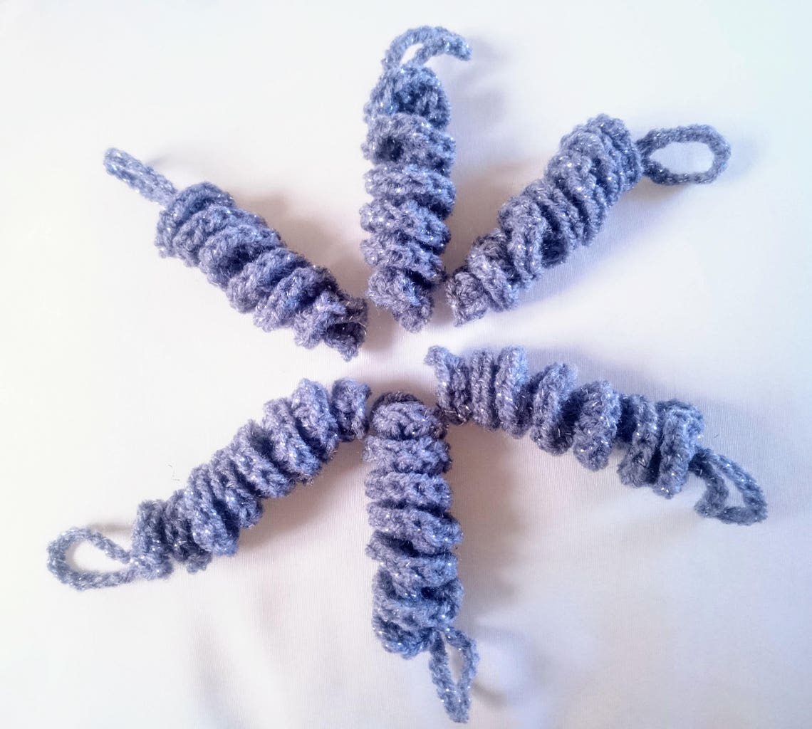 Crochet Icicle Ornaments, Spirals, Christmas Ornaments - Etsy UK