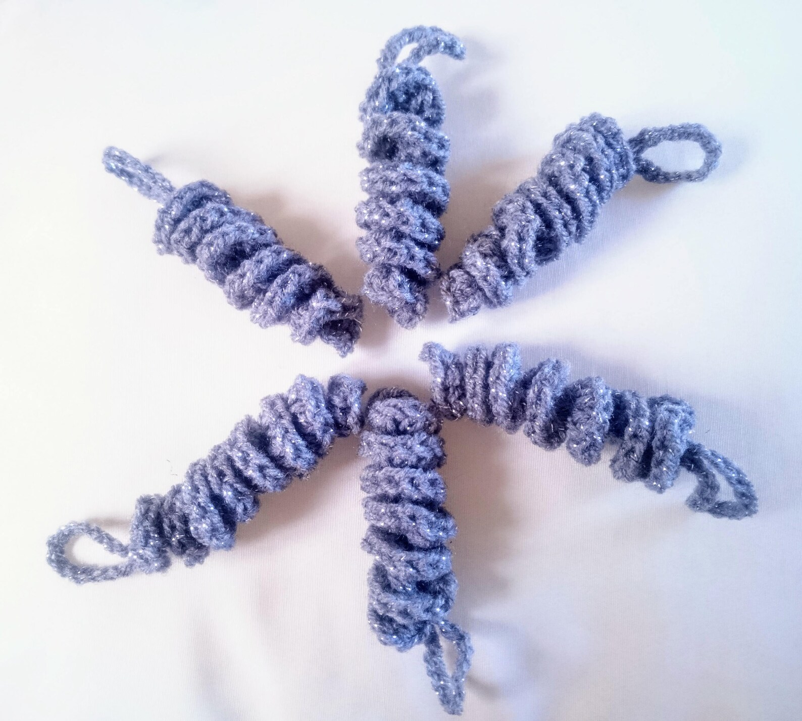 Crochet Icicle Ornaments, Spirals, Christmas Ornaments - Etsy UK