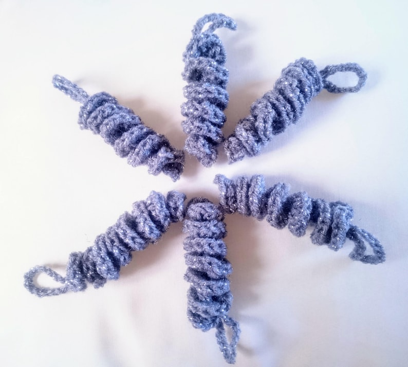 Crochet Icicle Ornaments, Spirals, Christmas Ornaments - Etsy UK