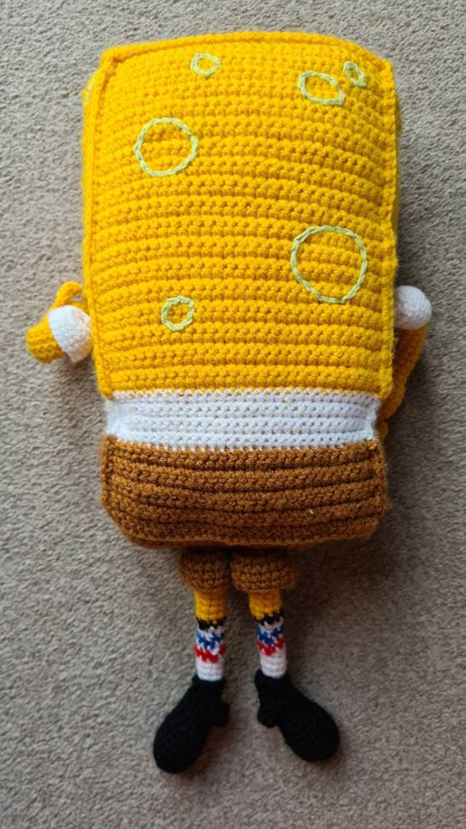 Spongebob Squarepants Soft Toy, Hand Made Toy, Spongebob Crochet ...