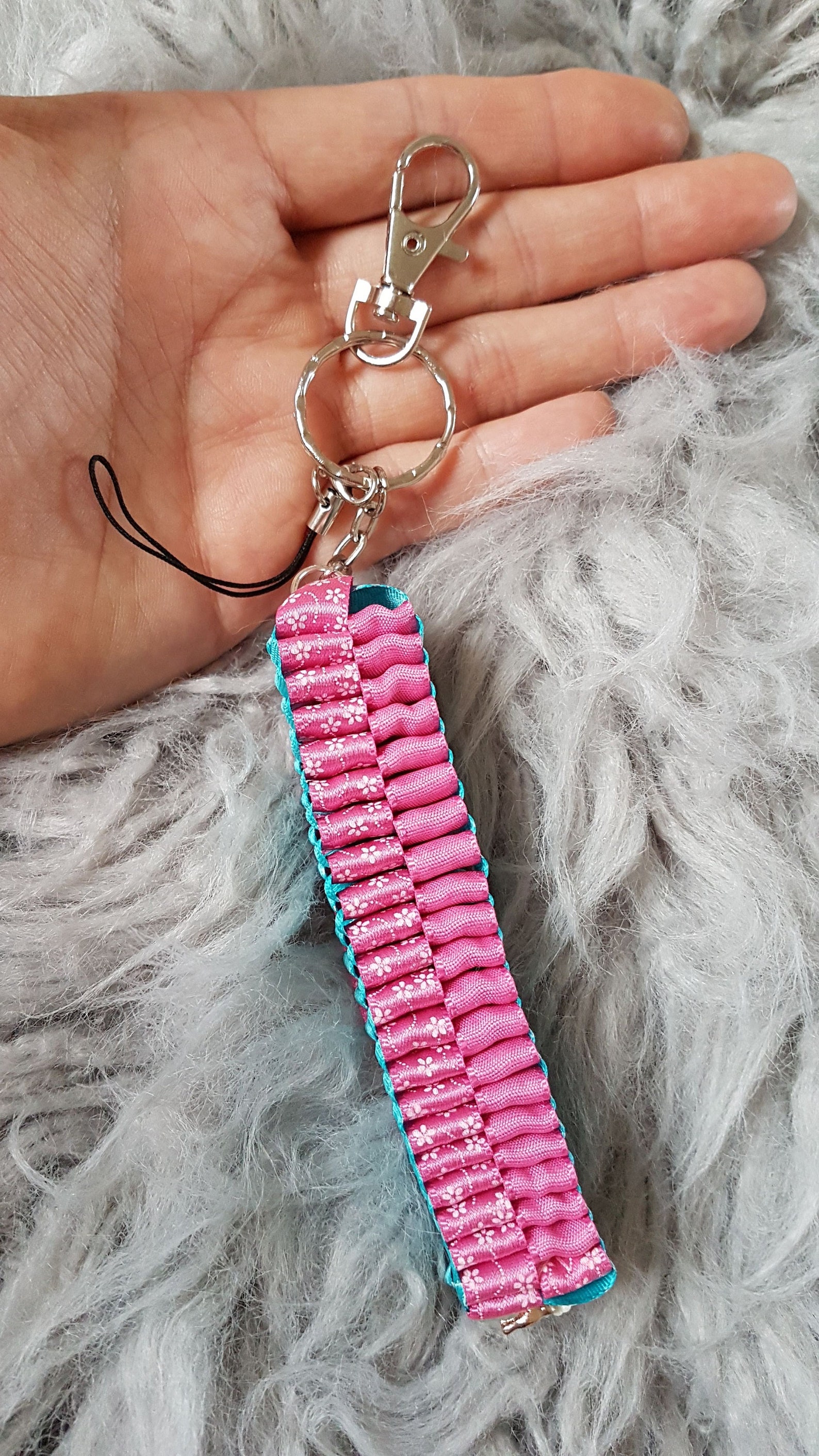 Box Braid Key Chain Key Loop Ribbon Key Chain | Etsy