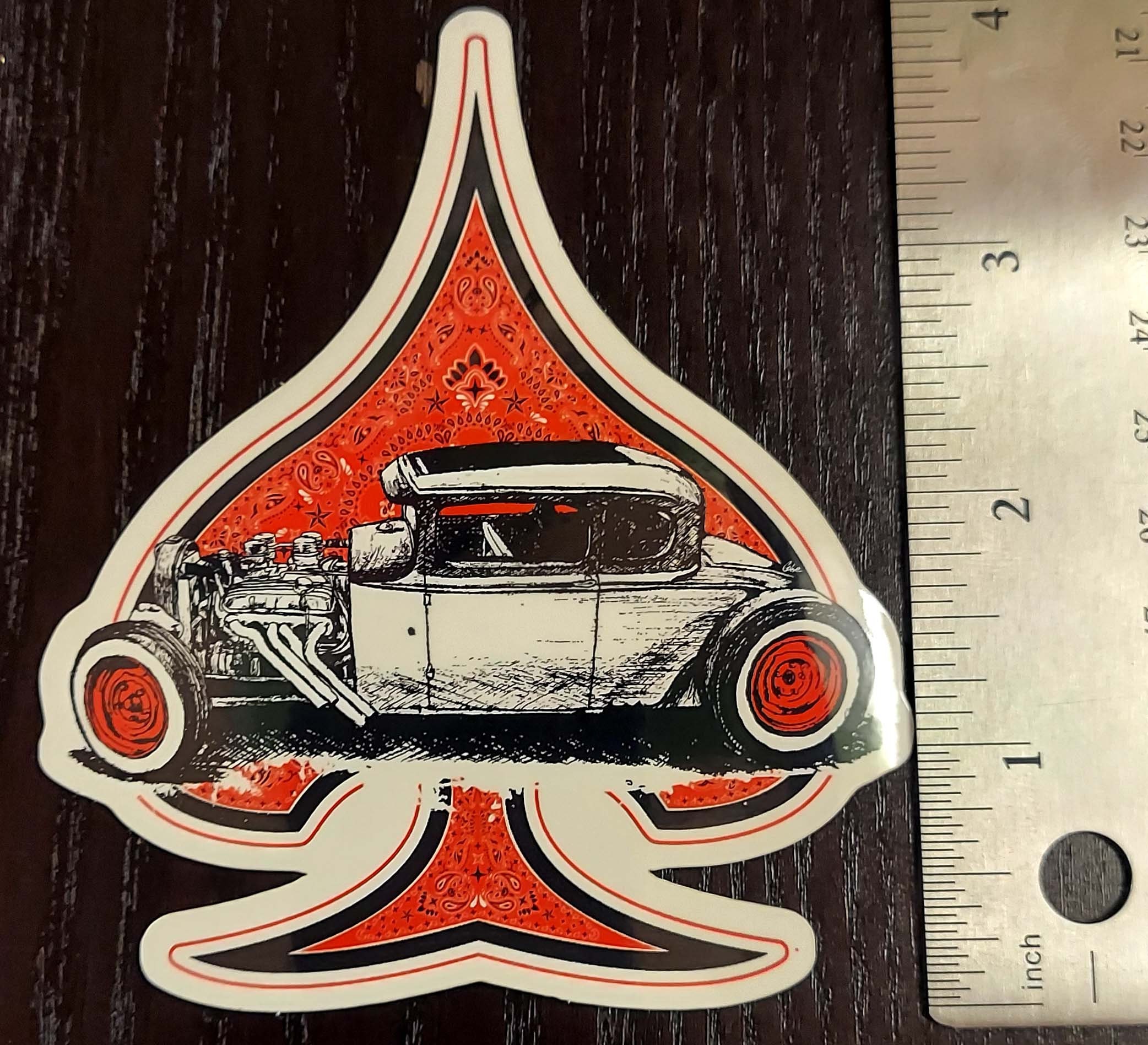 Hot Rod Spade Sticker - Etsy