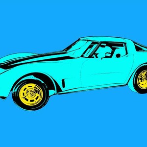 Corvette Vector Digital Download .PNG .AI File - Etsy