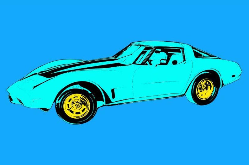 Corvette Vector Digital Download .PNG .AI File - Etsy