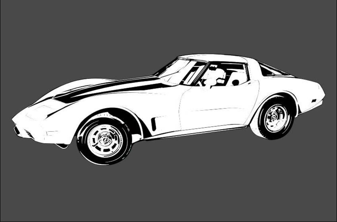 Corvette Vector Digital Download .PNG .AI File - Etsy