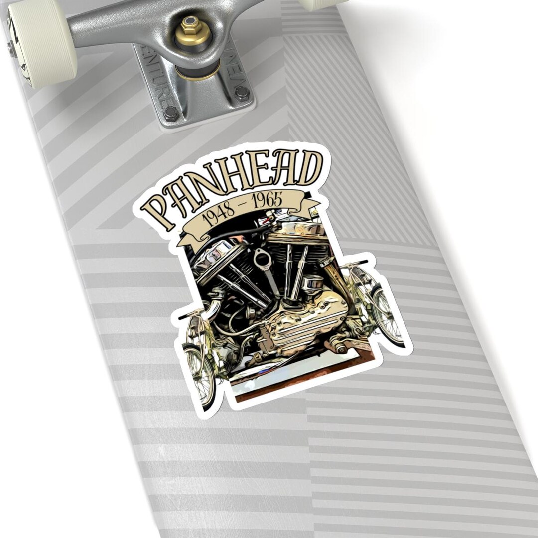 Vintage Panhead Motorcycle Helmet Decal, Ideal Gift for Gearheads and ...