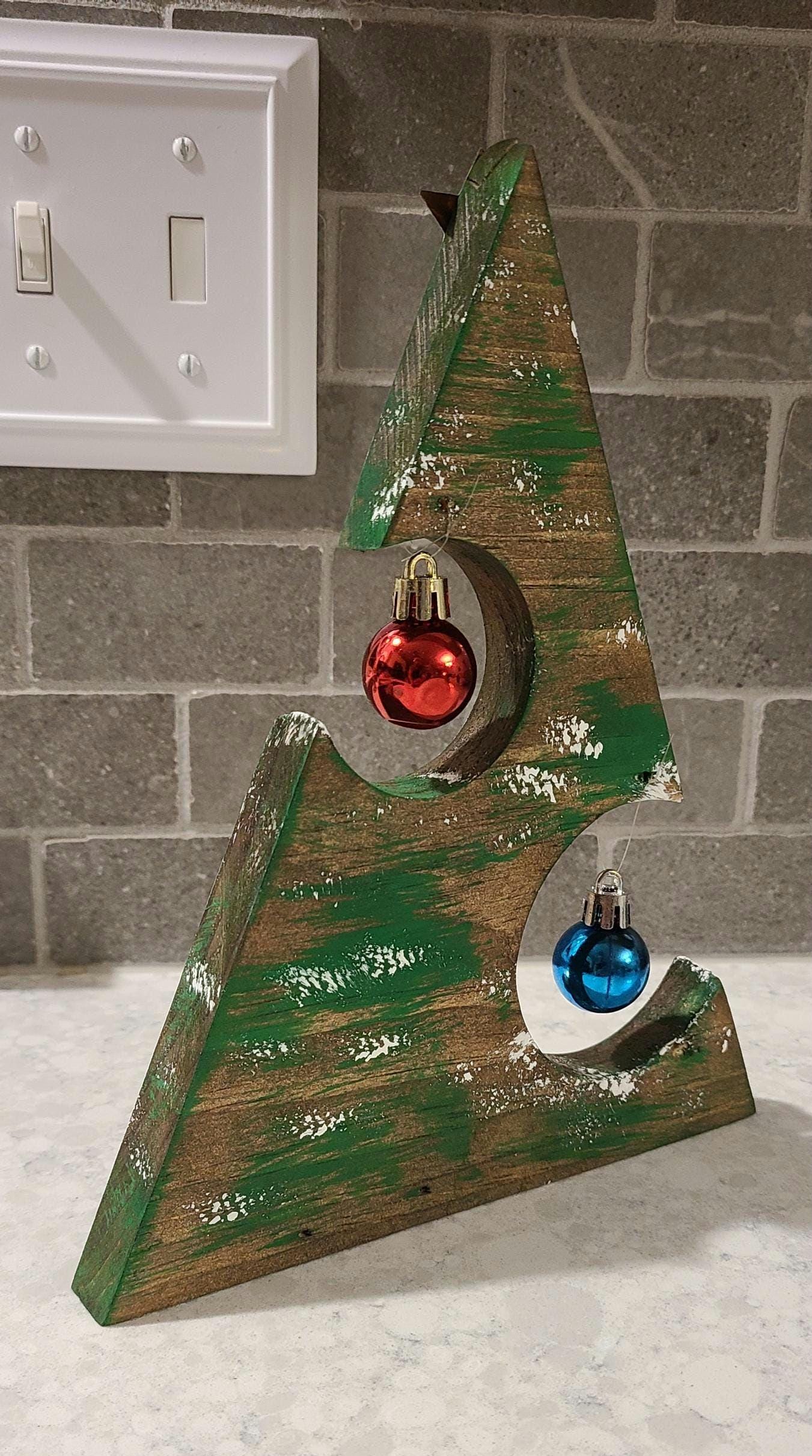 Rustic Wooden Christmas Tree for Cozy Holiday Vibes, White Wooden ...