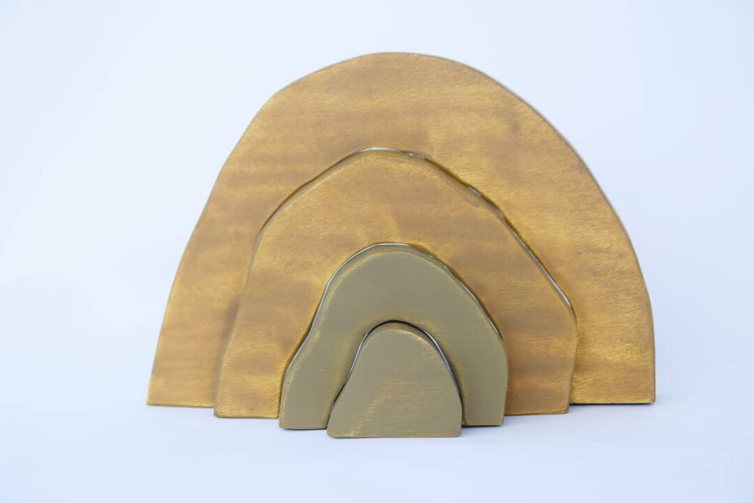 Cave Stacking Wooden Toy, Waldorf Inspired Wooden Stacker, Cave Toy for ...