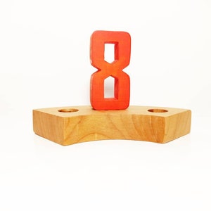 Number Eight Celebration Birthday Ring Ornament, Number 8 Waldorf ...