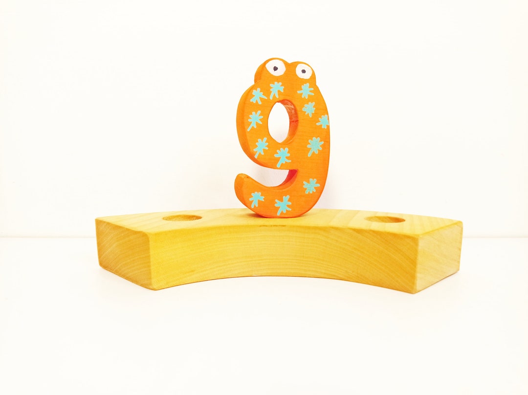 Number Nine With Eyes Celebration Ring Ornament, Waldorf Number ...