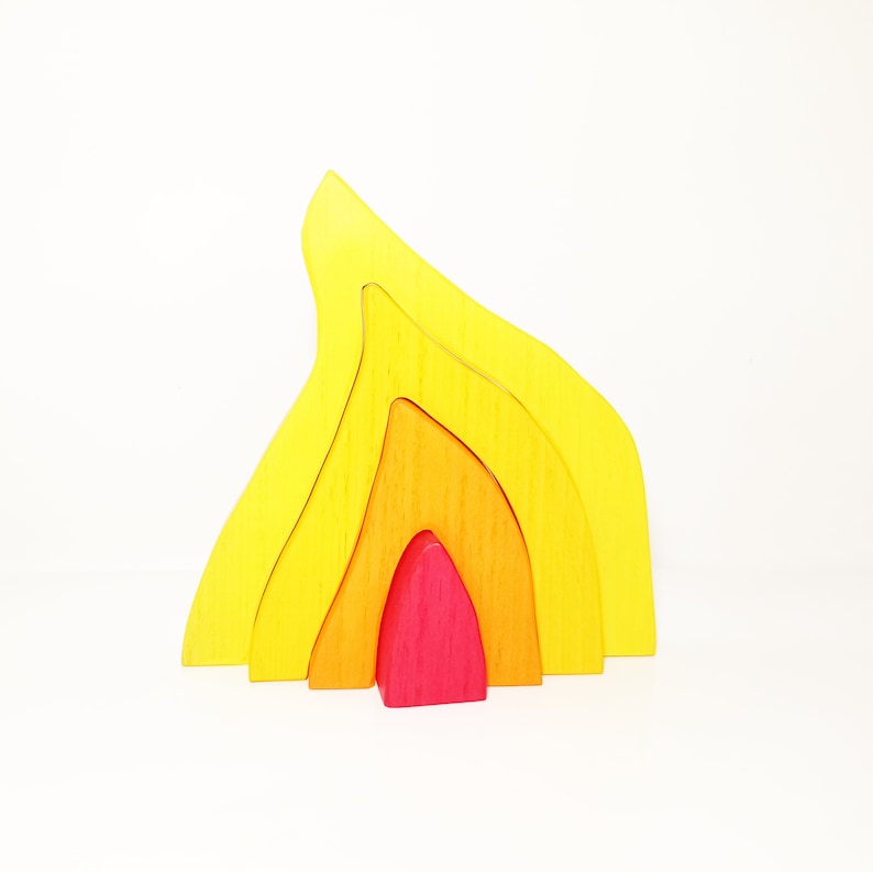 Fire Stacker Wooden Stacking Toy Wooden Stacker Nesting - Etsy