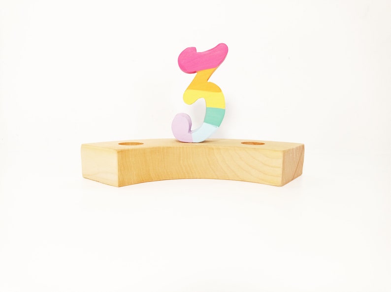 Number Three Pastel Rainbow Celebration Birthday Ring - Etsy